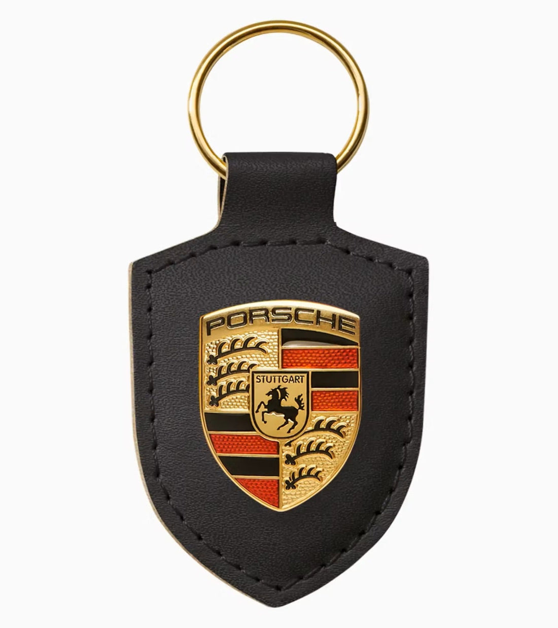 Porsche Crest Key Ring - Black | Porsche Singapore